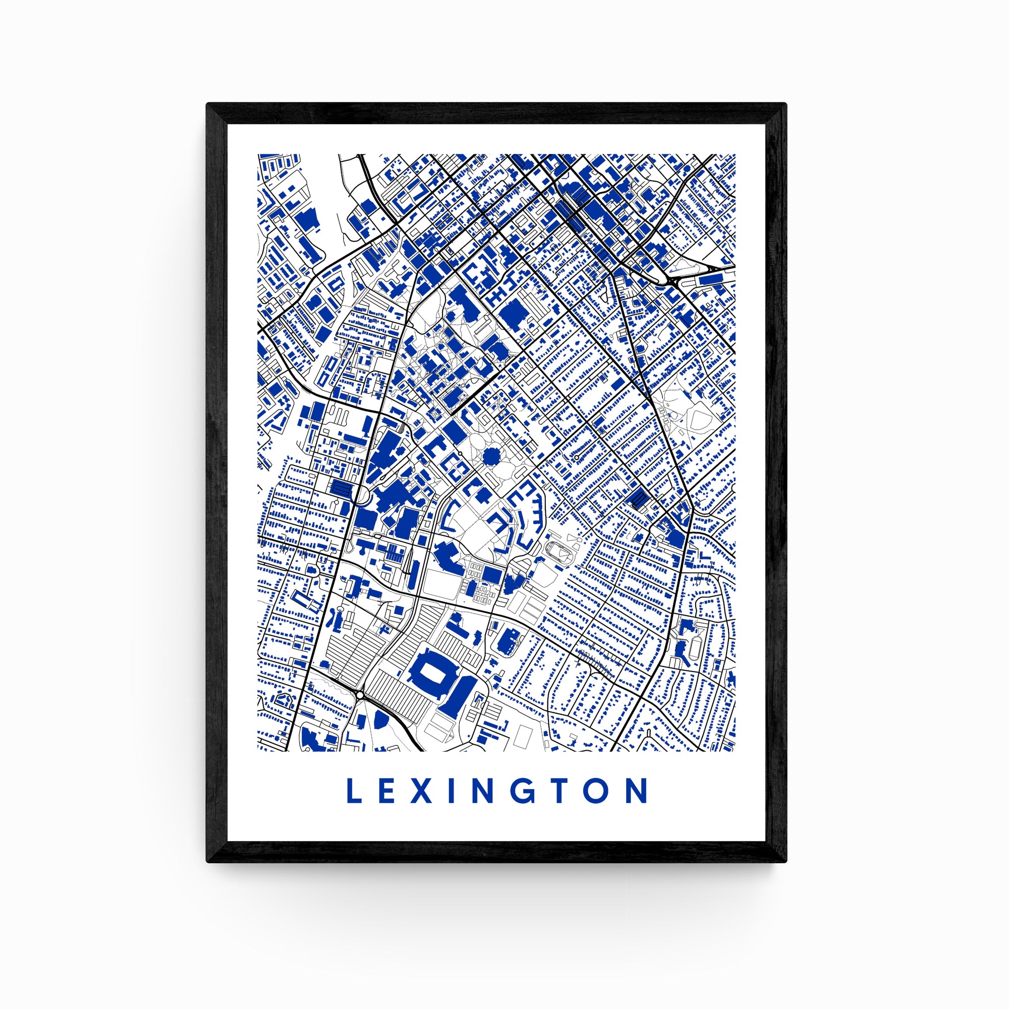 Lexington KY Map – Campus Map Prints