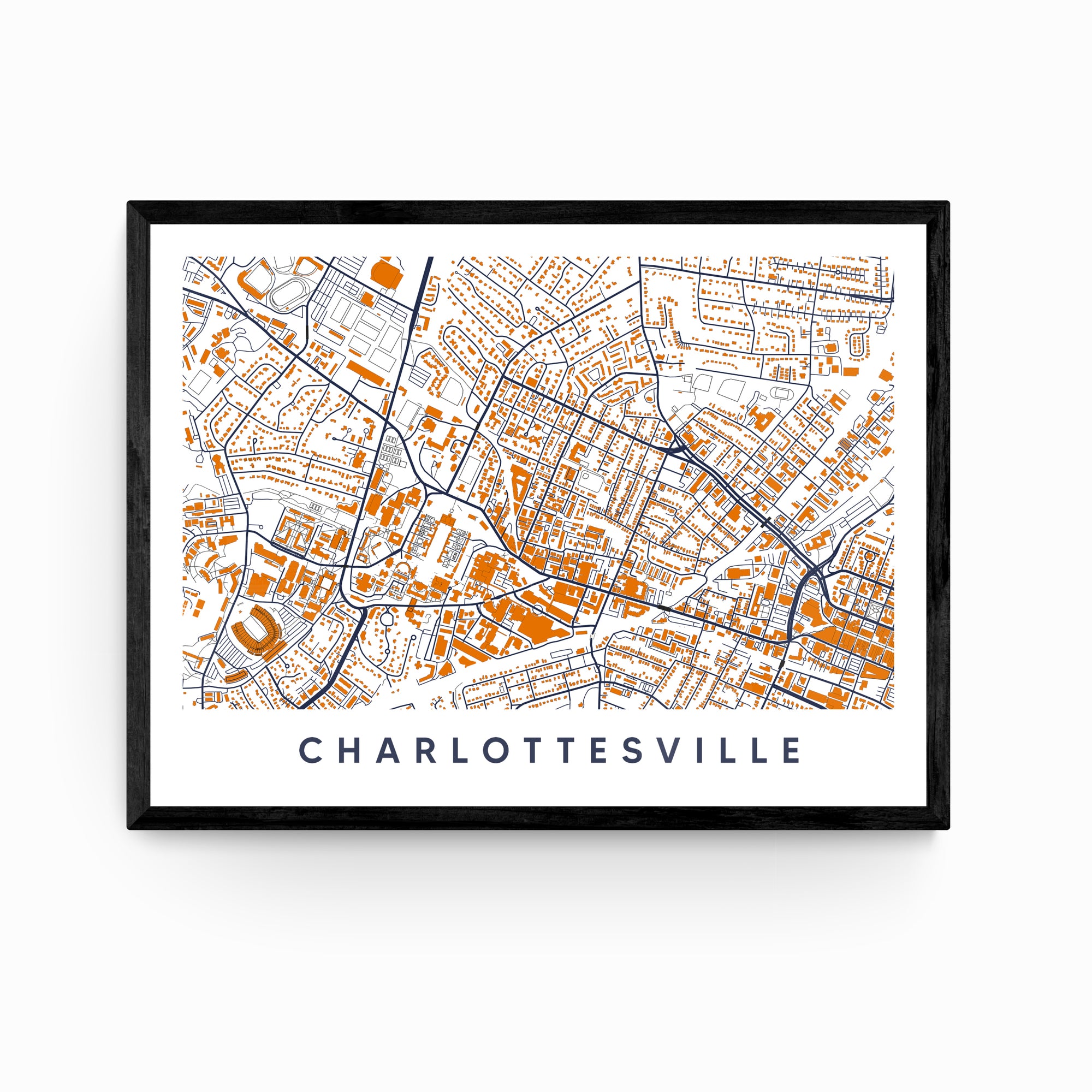 Charlottesville VA Map – Campus Map Prints