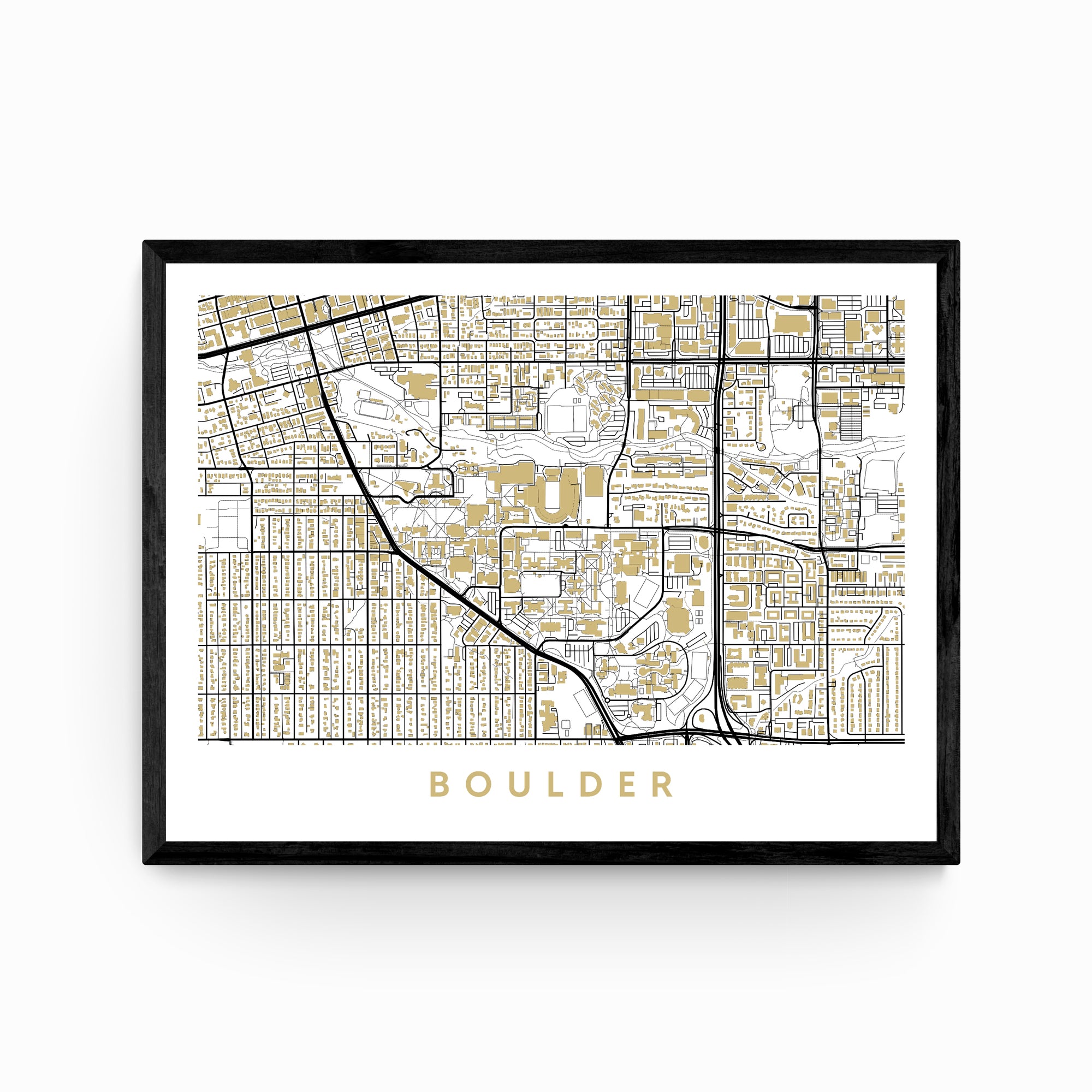 Boulder Colorado Map – Campus Map Prints